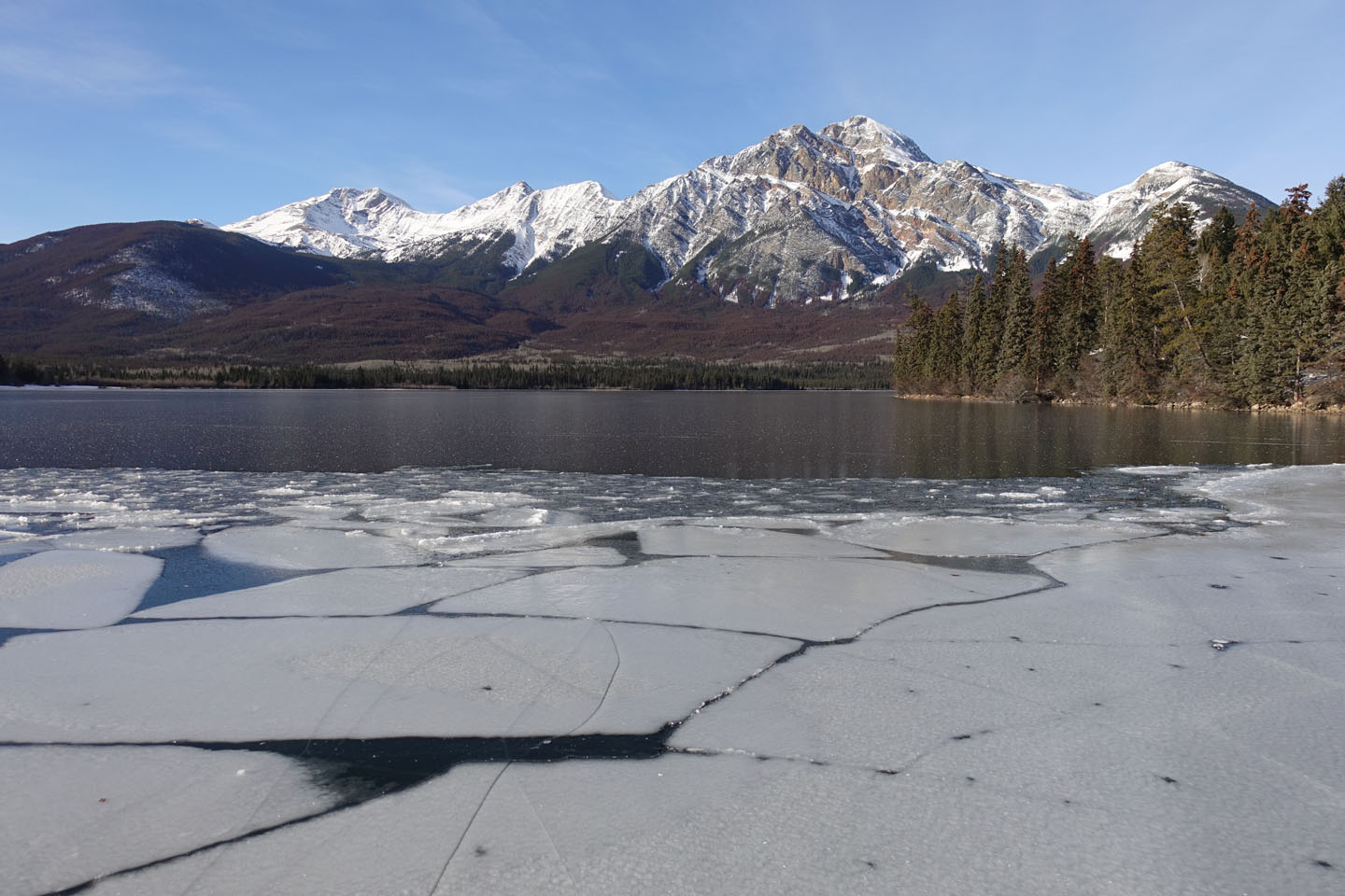 Skating Pyramid Lake | All about Jasper National Park