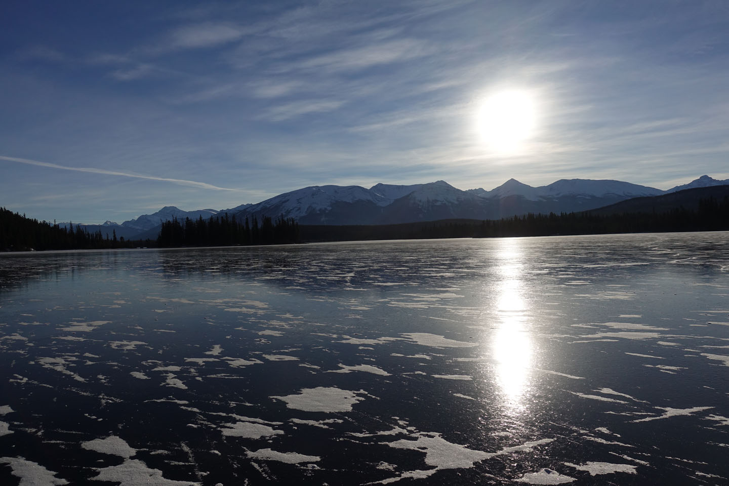 Skating Pyramid Lake | All about Jasper National Park