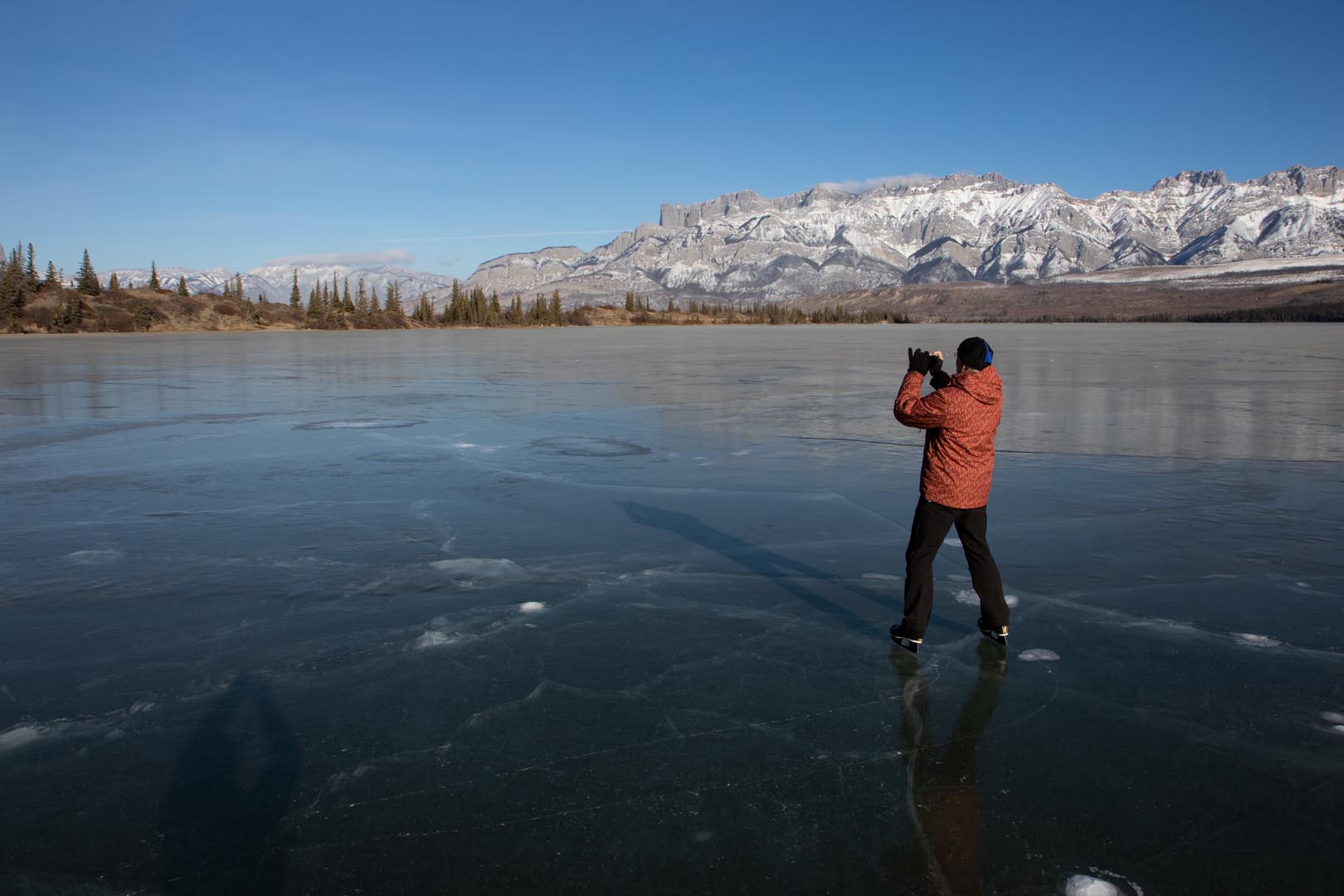 Skating Talbot Lake | All about Jasper National Park