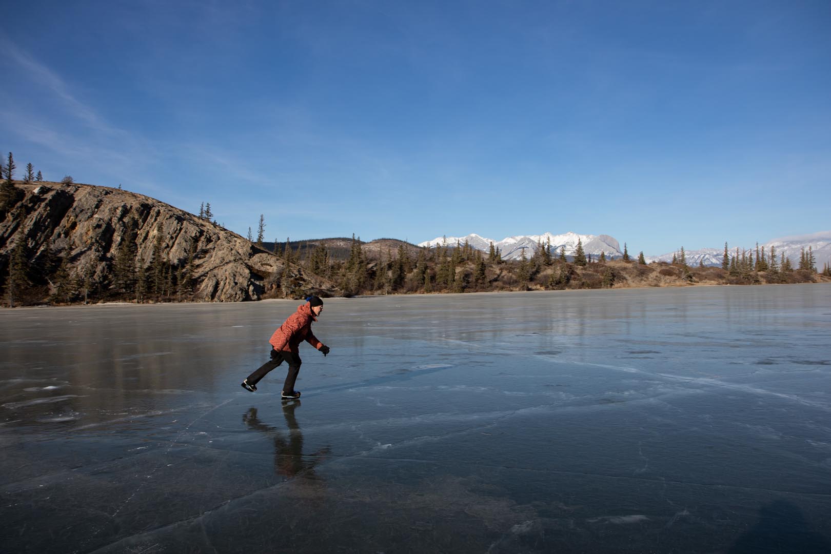 Skating Talbot Lake | All about Jasper National Park